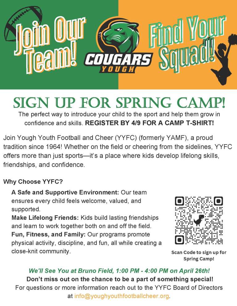 Yough Youth Football & Cheer – Proud Tradition Since 1964